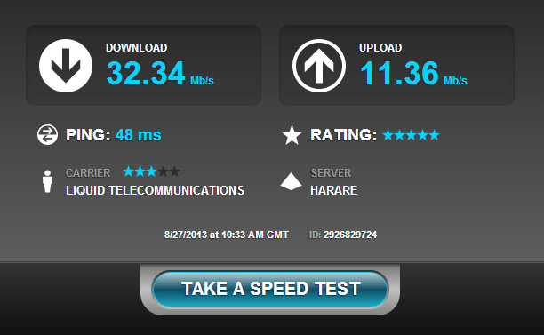 Here’s how fast the Econet 4G LTE is #Speedtest - Techzim