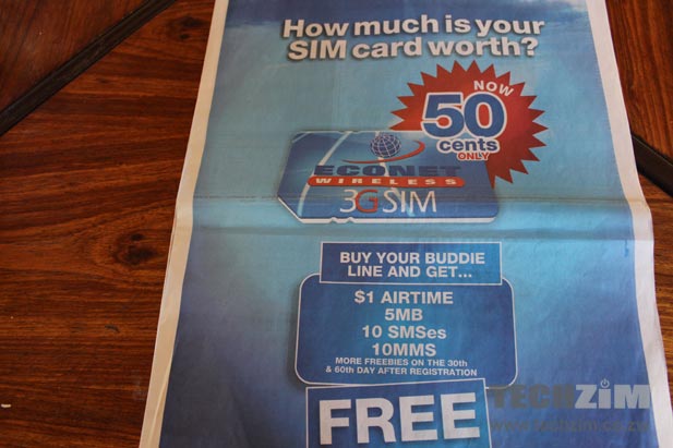 Times a' changin': Econet SIM cards are now going for 50 cents - Techzim