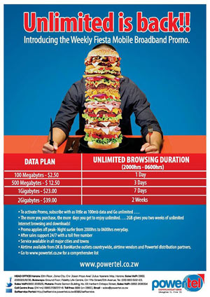Powertel reintroduces unlimited internet - Techzim