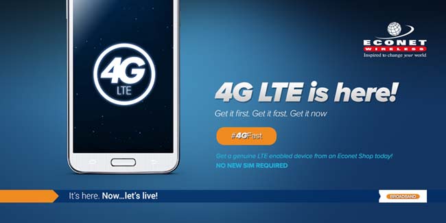 Econet goes hard promoting LTE - offers subscribers 300 MB free data ...