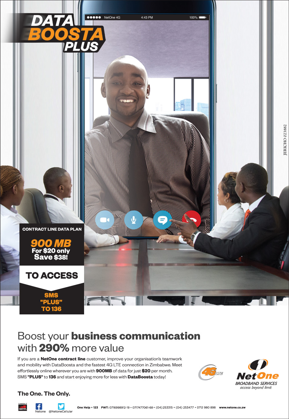 Jericho - NetOne Data Booster Plus - Business Communication - Techzim