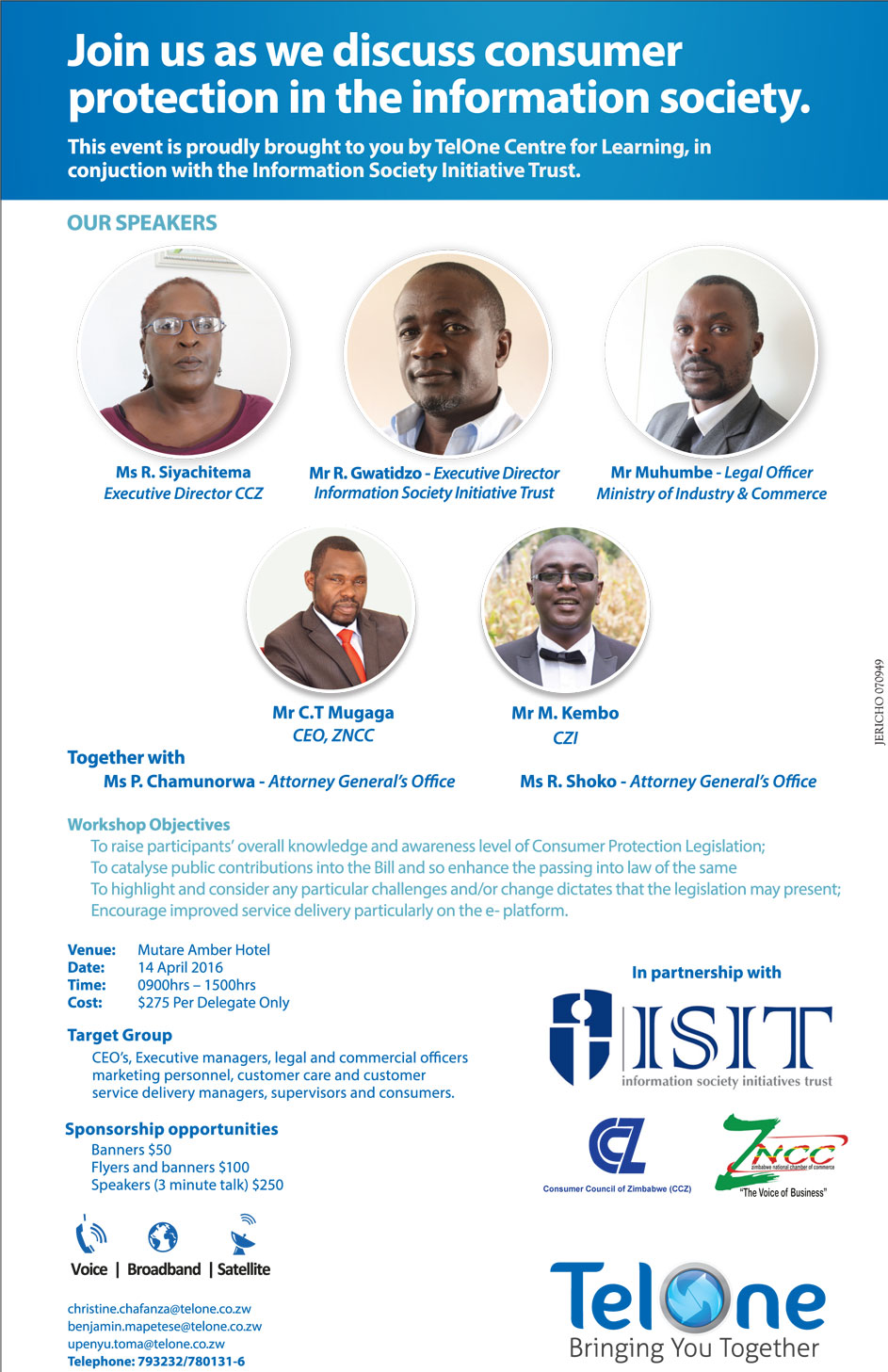 TelOne Centre for Learning - COnsumer Protection in information Society ...