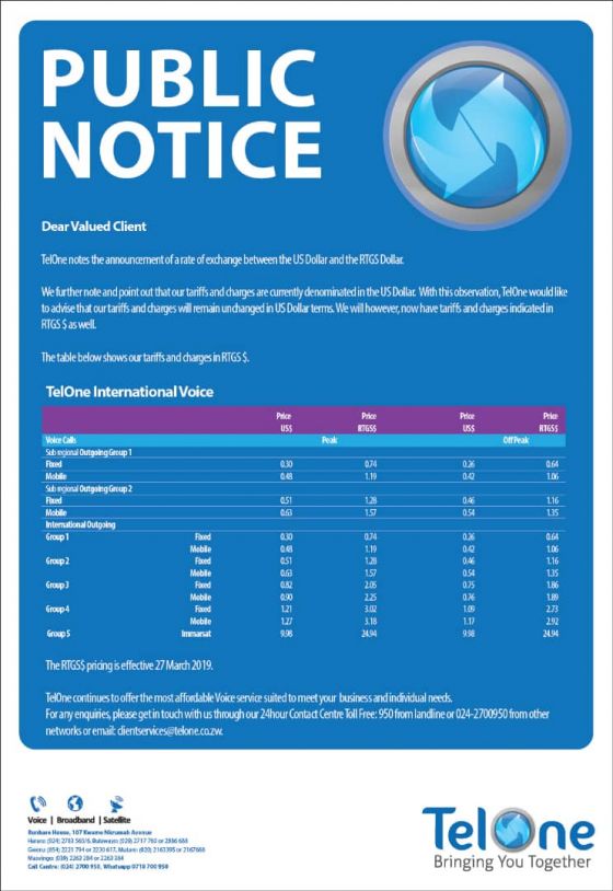 Telone Confirm That They Are Going To Increase Tariffs - Techzim