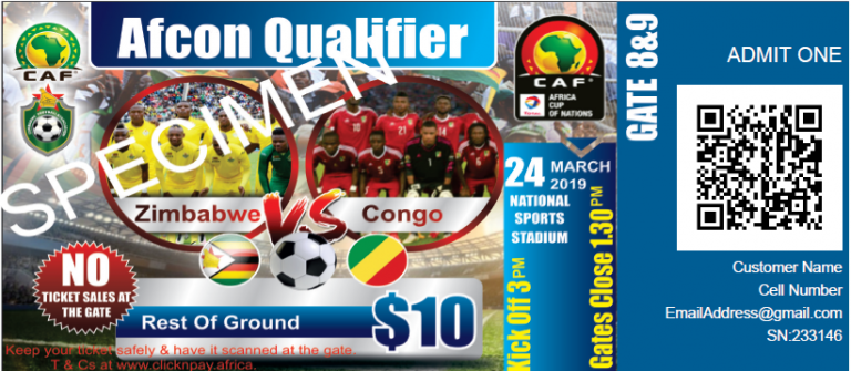 {Picture} This Is What The E-ticket For The Zimbabwe Vs Congo Match ...