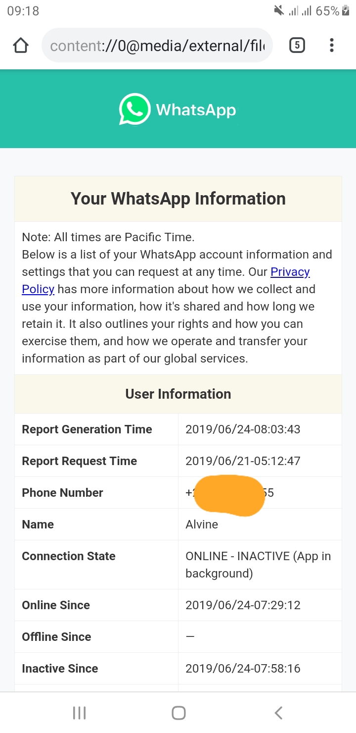Here's The Data (Information) WhatsApp Collects From You - Techzim