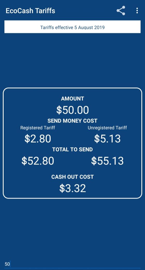 This App Allows You To Easily Check EcoCash Fees You Get Charged Before ...