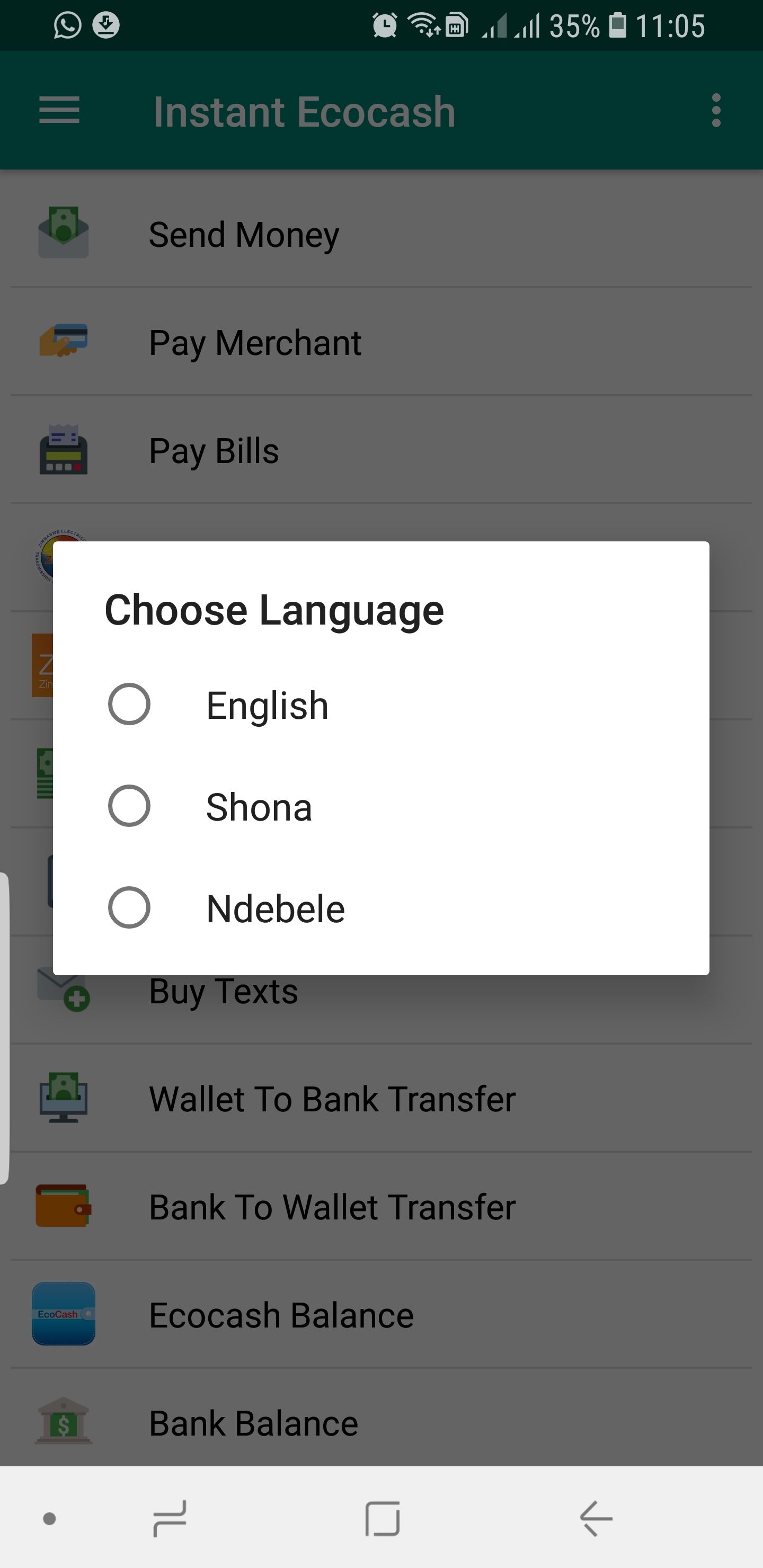 Instant EcoCash App Adds Local Language Support - Techzim
