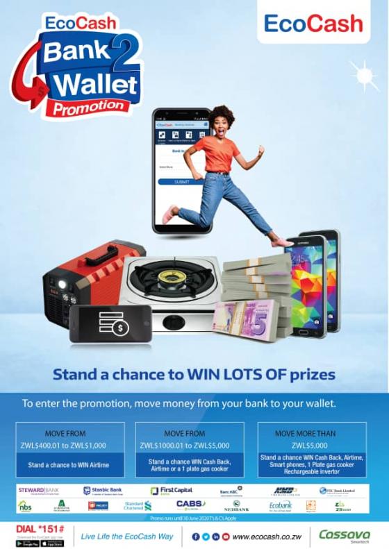 EcoCash Launches Promotion To Promote Bank To Wallet Transactions - Techzim