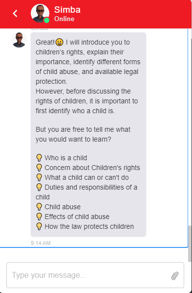 Looking for legal advice? Legal Resources Foundation chatbot Simba can ...