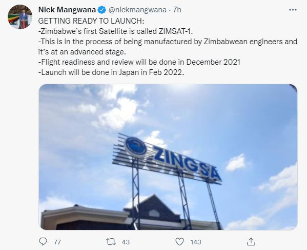 A satellite at the expense of terrestrial problems, only in Zimbabwe ...