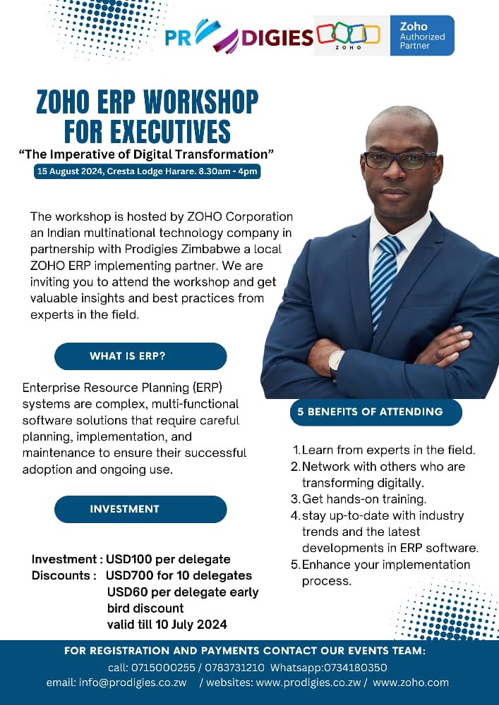 ZOHO ERP Workshop for Executives - Techzim