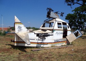 The Remains Of The Homemade Helicopter - Techzim