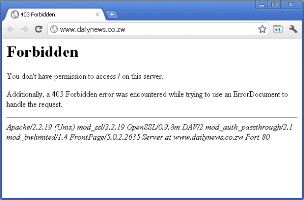 The Daily News website goes offline - Techzim