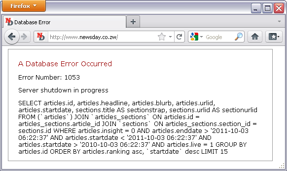 Alpha Media's NewsDay website down. Malware compromise - Techzim